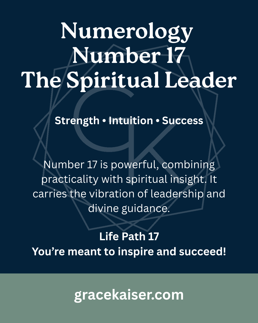Numerology 17 - Grace Kaiser