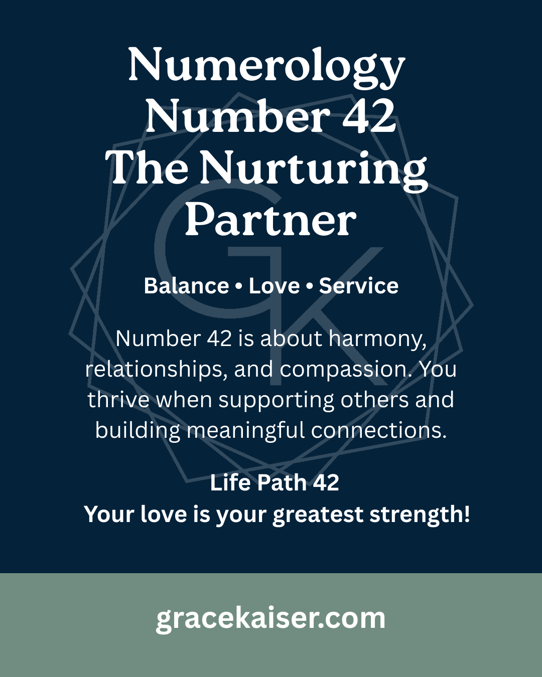 Numerology 42 - Grace Kaiser